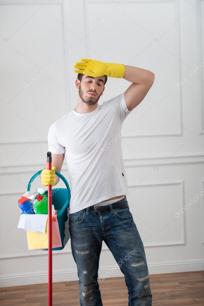 Janitor depriving you from dirt — Stock Photo © yacobchuk1 #51349271