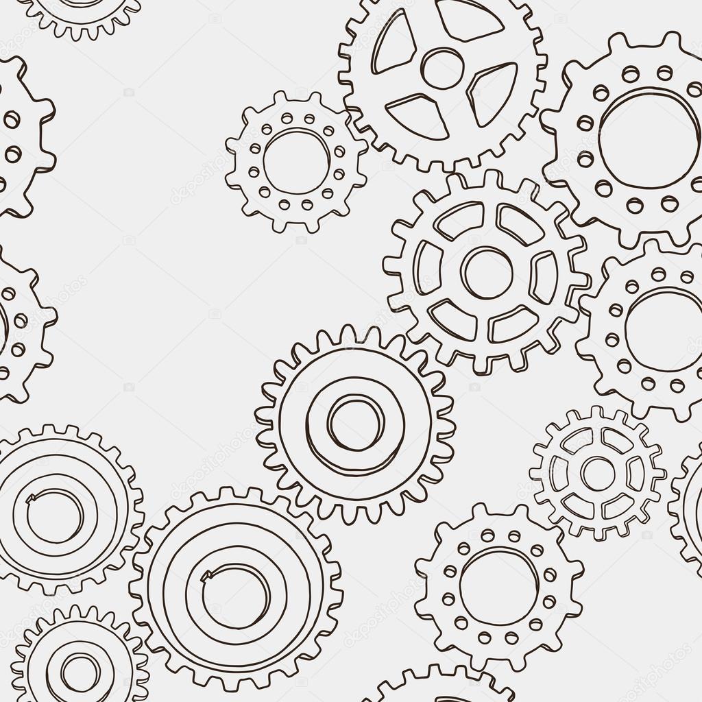 Pattern of gearing Stock Vector Image by ©chronicler101 #43425283