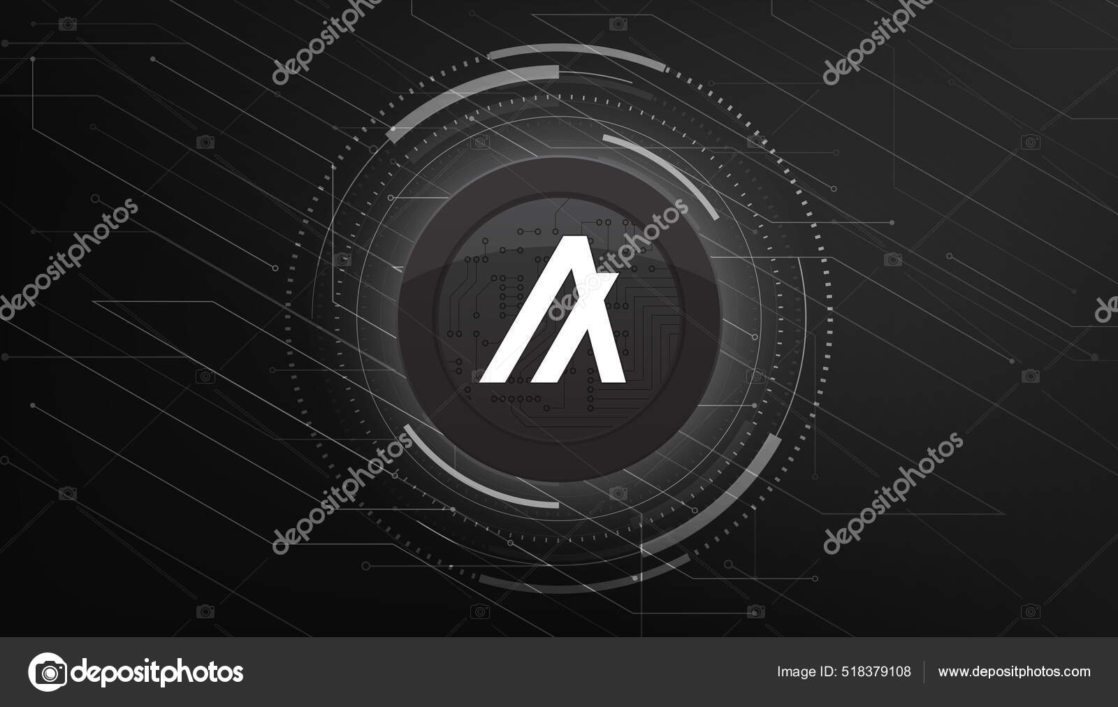 Bannière Algorand Algo Algo Pièce Crypto Monnaie Concept Bannière Fond ...