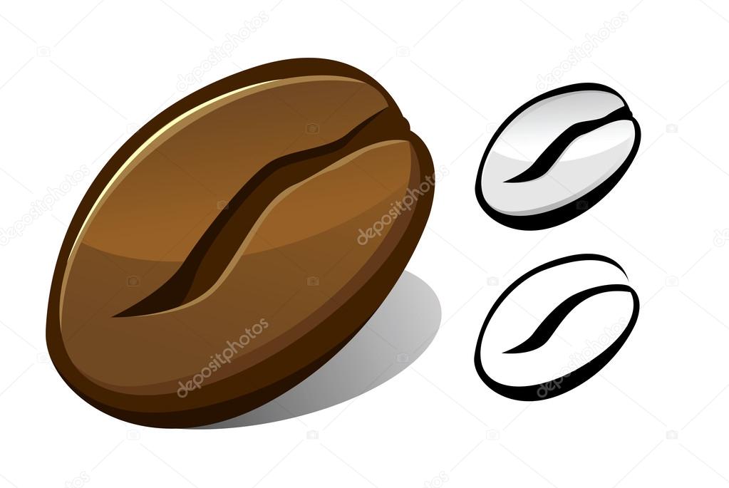 Single Coffee Bean Vector