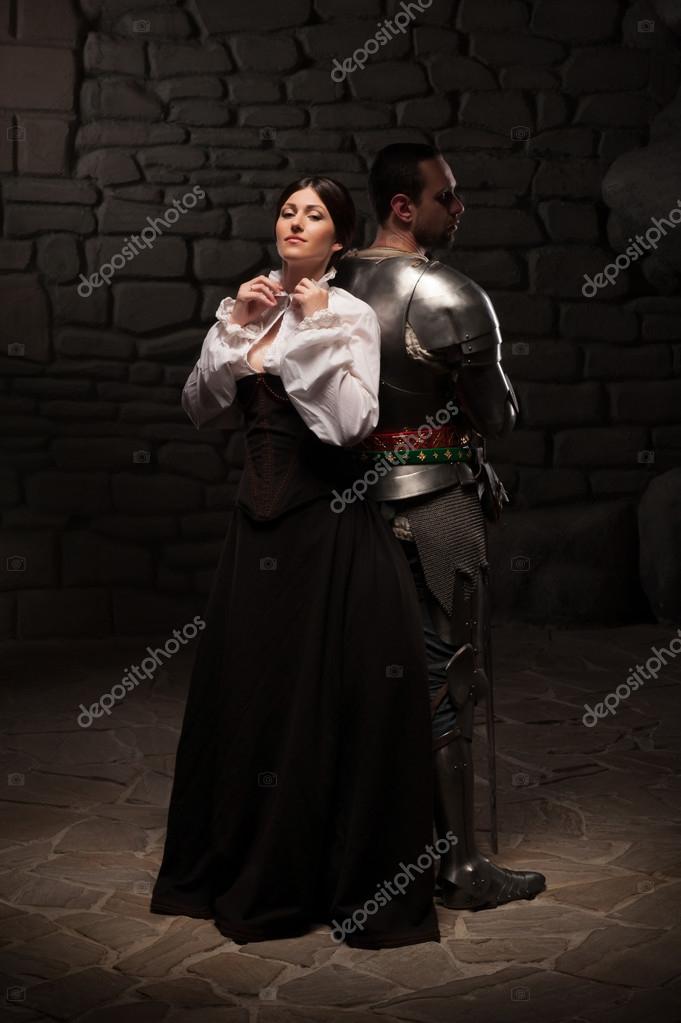 Medieval knight and lady posing Stock Photo by ©Dmyrto_Z 49116897