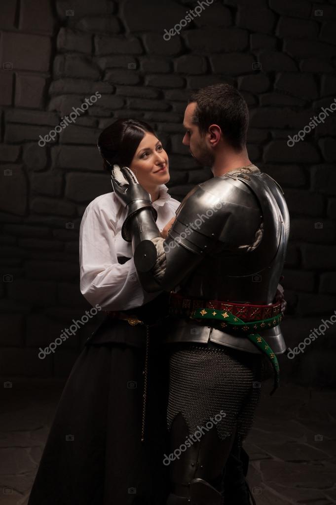 Medieval knight and lady posing Stock Photo by ©Dmyrto_Z 49116907