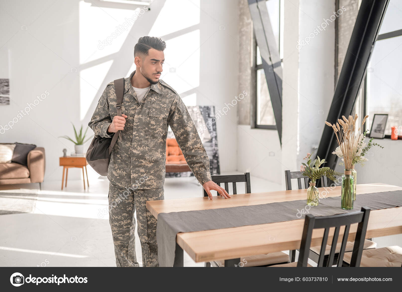 Soldier Standing Alone