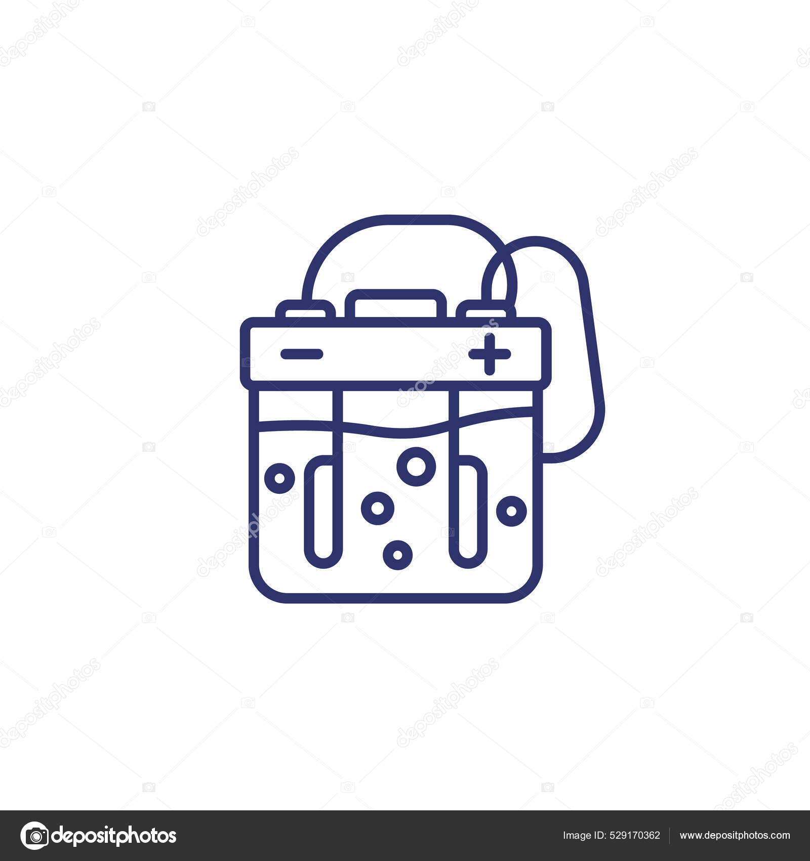Electrolysis line icon on white Stock Vector Image by ©nexusby #529170362