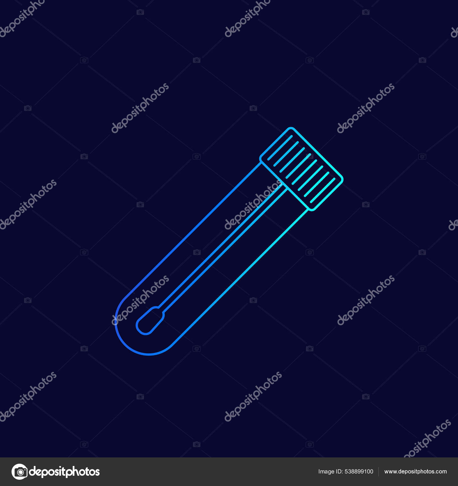 Nasal swab test line vector icon Stock Vector Image by ©nexusby #538899100