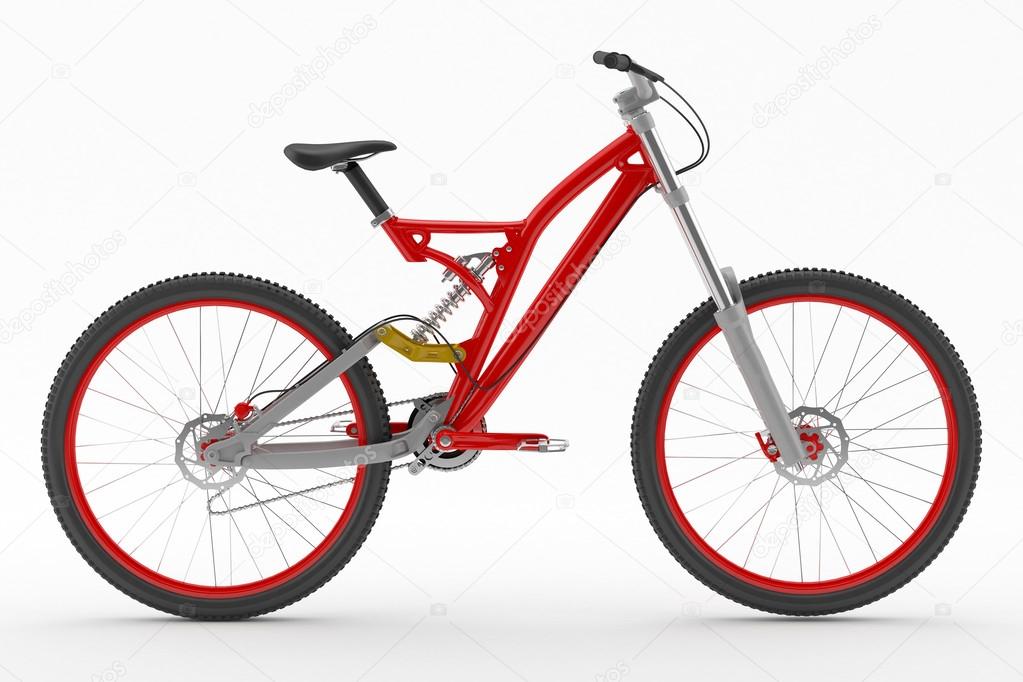 Red Bike isolated on white background — Stock Photo © VikaSnezh #47040873