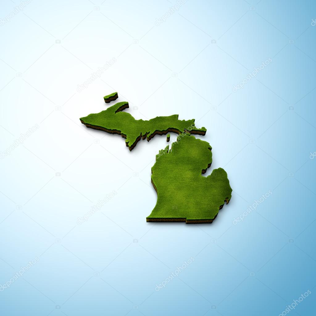Michigan Map — Stock Photo © Art1o1 #44630203
