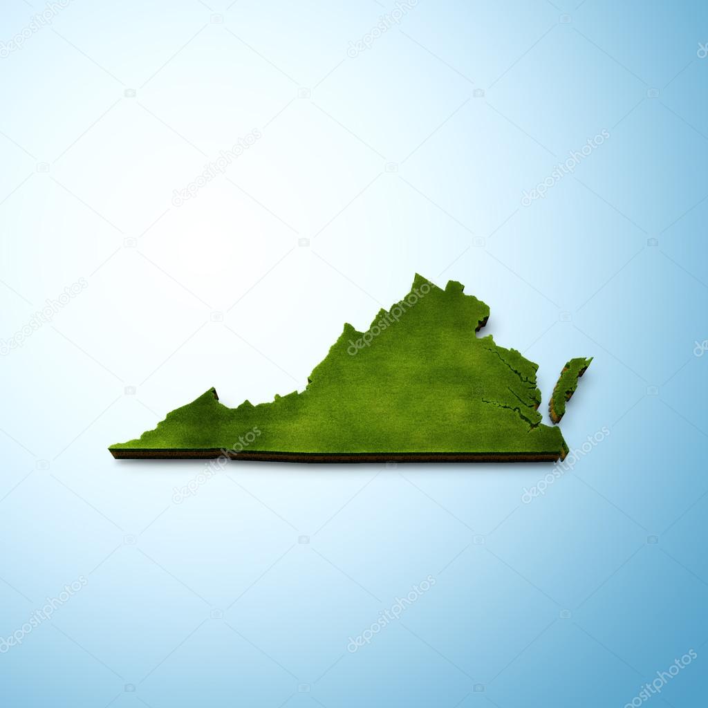 Virginia mapa — Foto de stock #44630671 © Art1o1