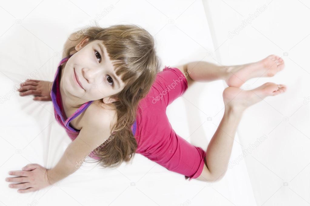 Girl doing yoga — Stock Photo © elenarostunova #45386323