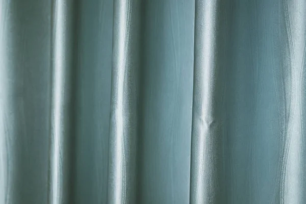 Close up bright blue curtain fabric textile texture use for background ...