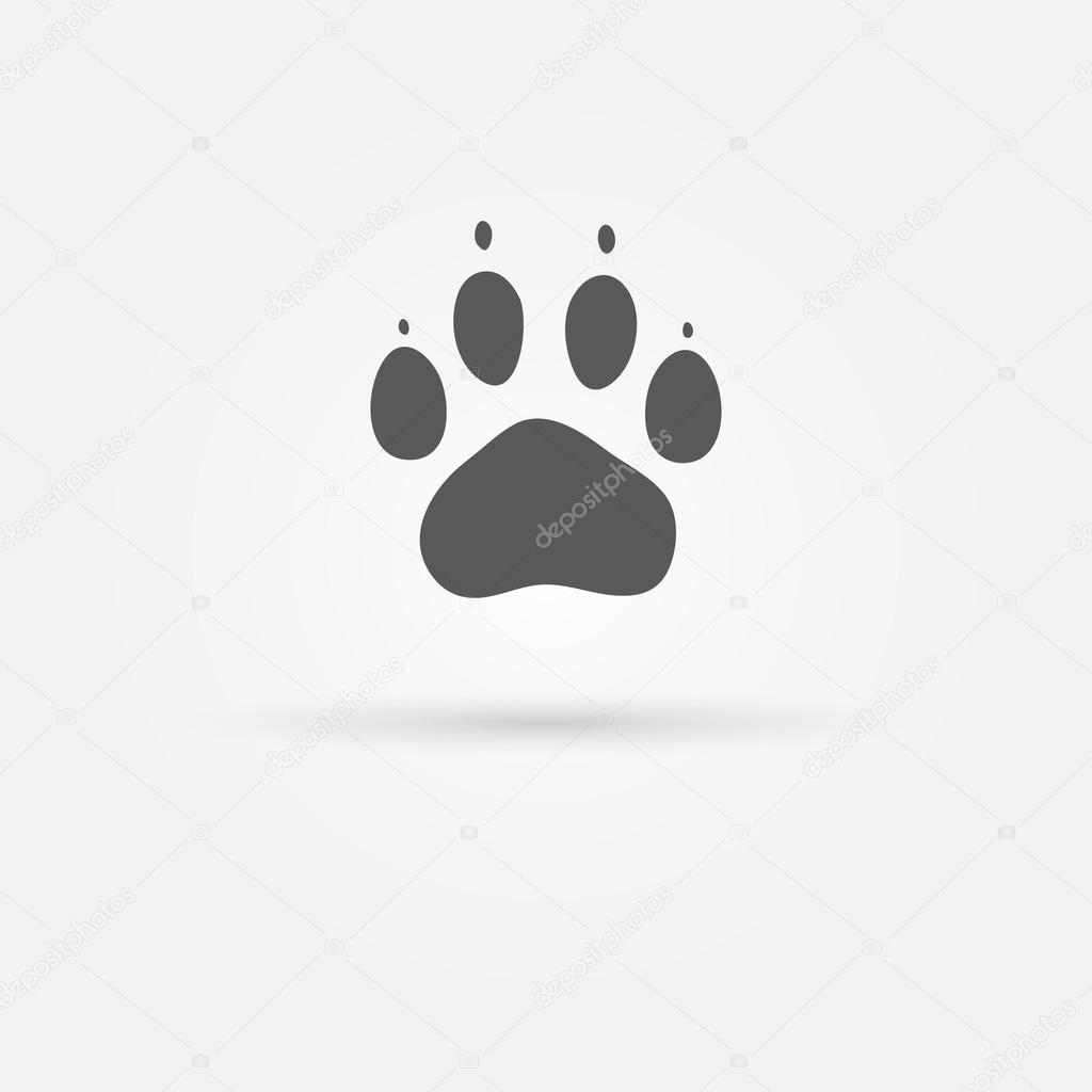 Cat paw - vector footprint icon Stock Vector Image by ©sn3g #51050697