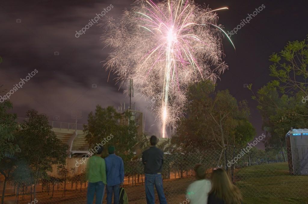 Fireworks at Israel Independence Day Celebrations – Stock Editorial ...