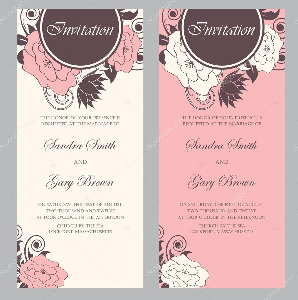 Wedding invitation cards set Stock Vector by ©ARNICA83 44887641