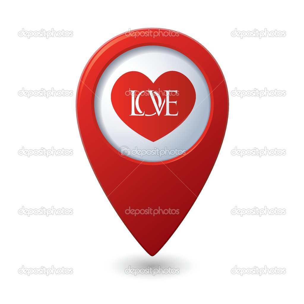 Heart icon with love on the red map pointer Stock Vector by ©ARNICA83 44929659
