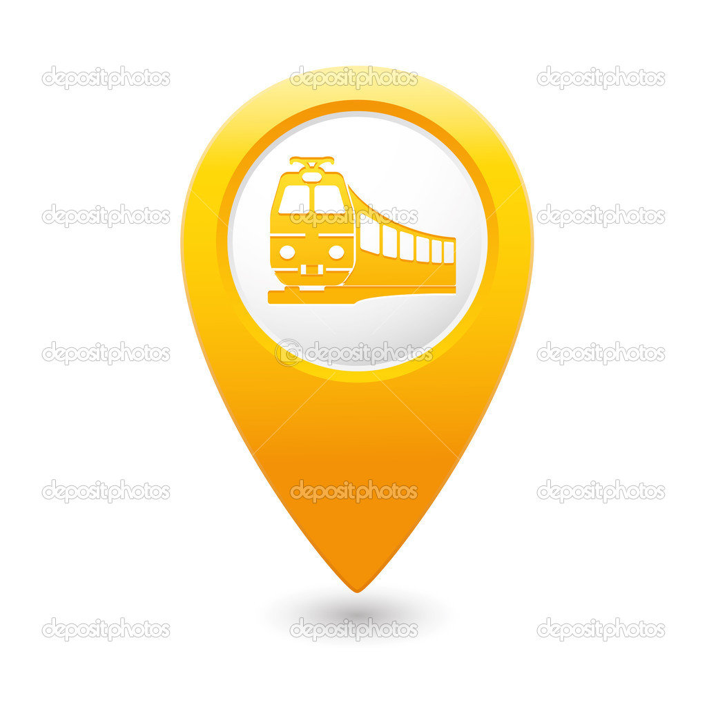 Puntero de mapa con símbolo de tren . Vector de stock por ©ARNICA83 ...