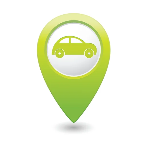 Map pointer with car icon. — Stock Vector © ARNICA83 #46808915