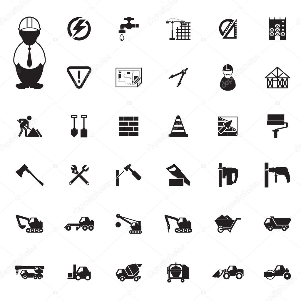 Construction Icons set Stock Vector by ©bitontawan02 45898885