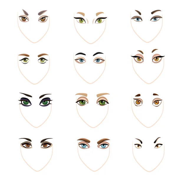 Tipos de ojos imágenes de stock de arte vectorial | Depositphotos
