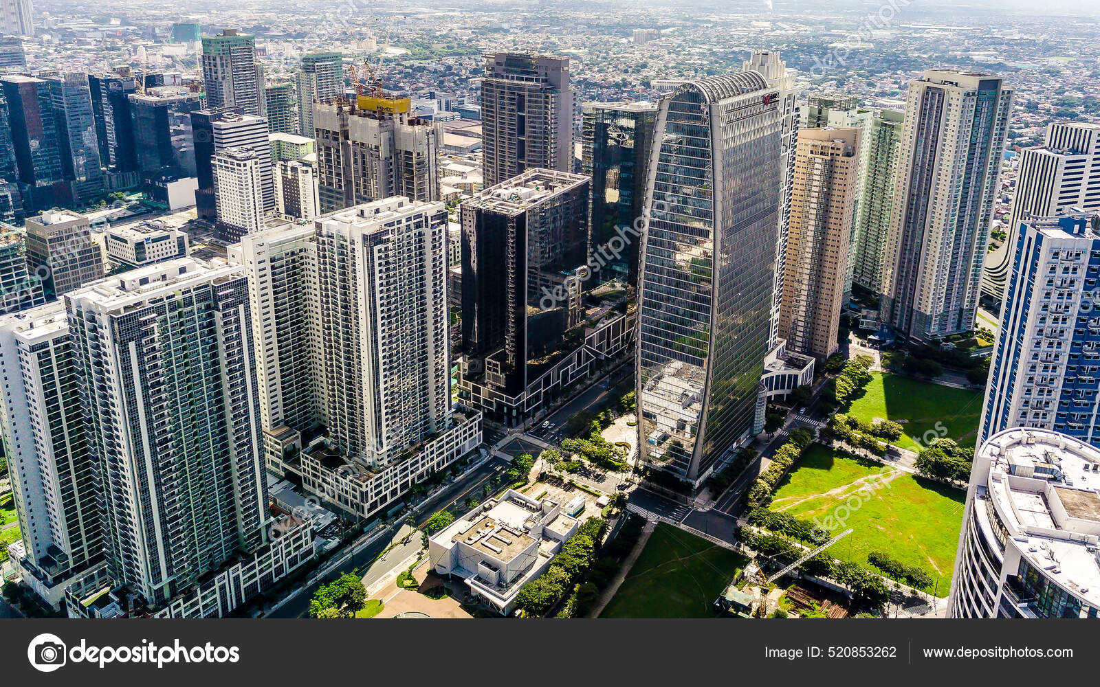 Taguig Metro Manila Philippines Bgc Skyline Clear Sunny Day Stock Photo ...