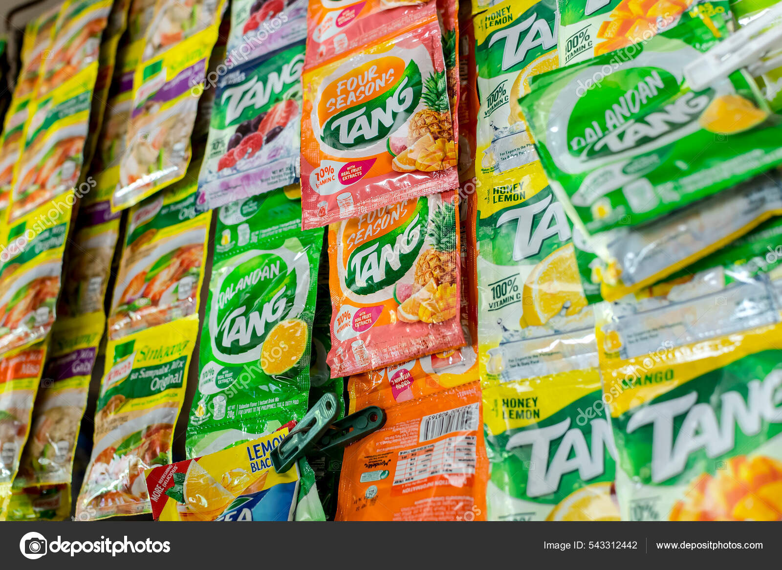 Manila Philippines Jan 2022 Tang Powdered Juice Knorr Mix Sachets ...