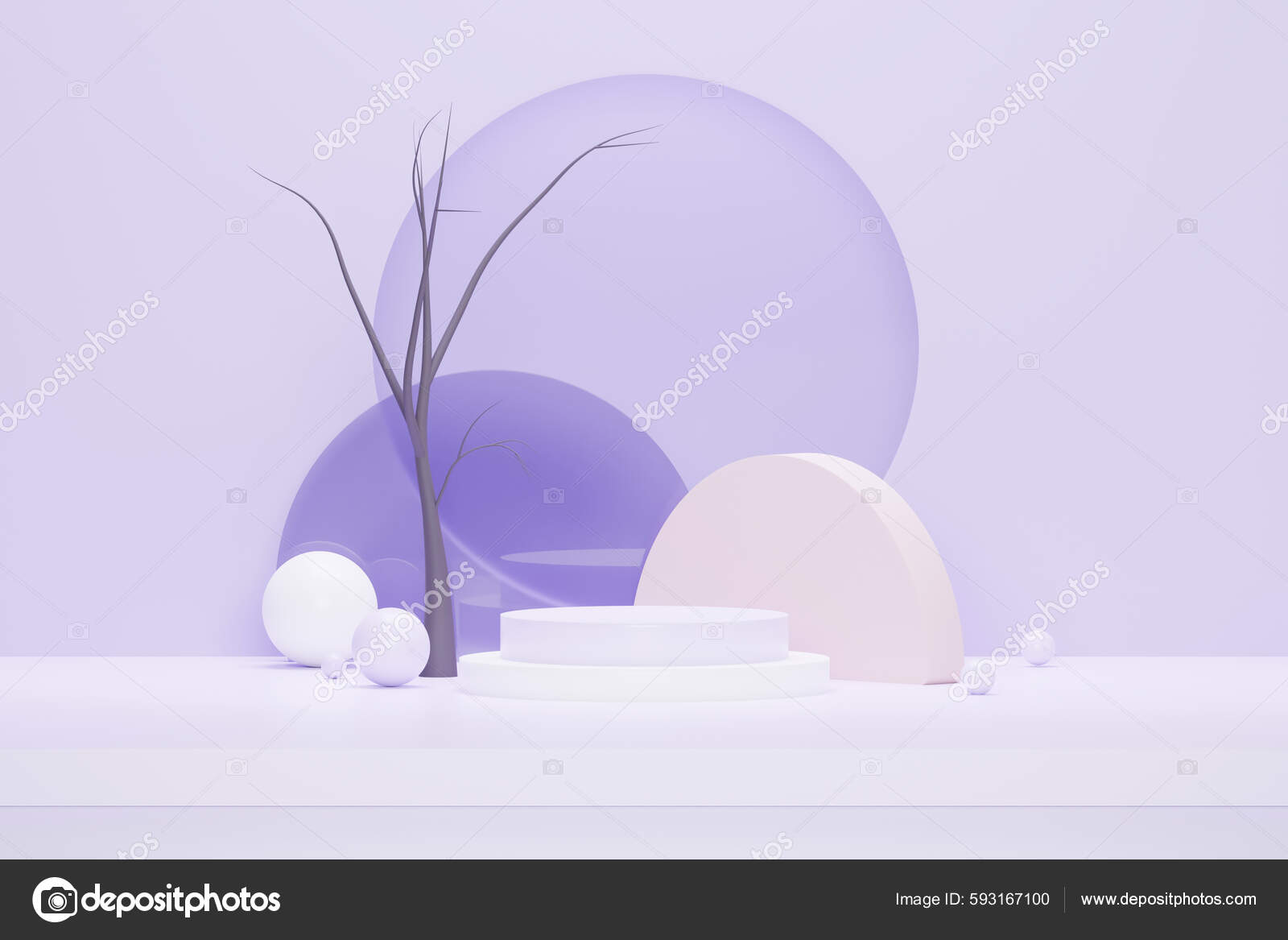 Render Pastel Purple Minimal Background Podium Stand Purple Stage ...