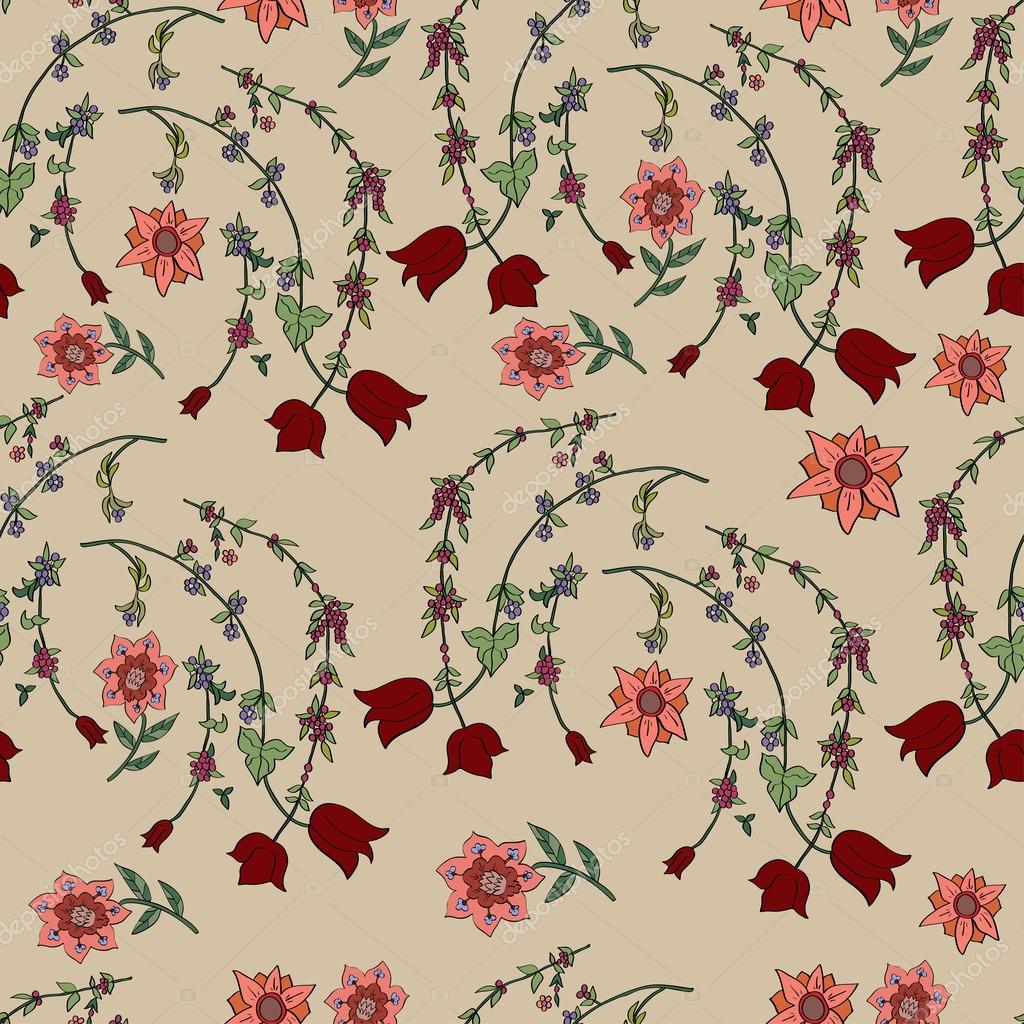 Seamless floral design. Stock Vector by ©lisako66 47935083