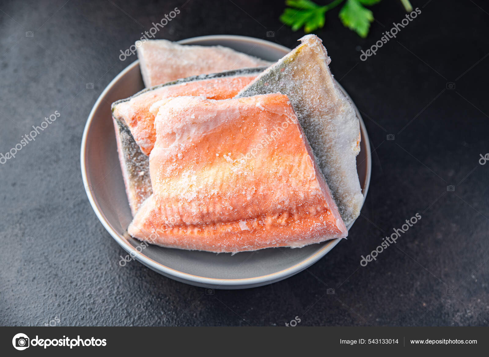 Char Fish Frozen Raw Seafood Freezy Cooking Red Fish Pieces Stock Photo ...