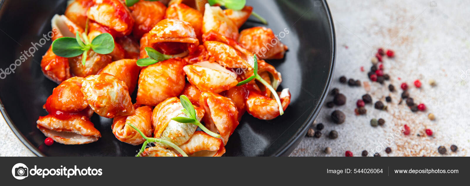 Conchiglie Pasta Shells Tomato Sauce Second Course Fresh Portion ...