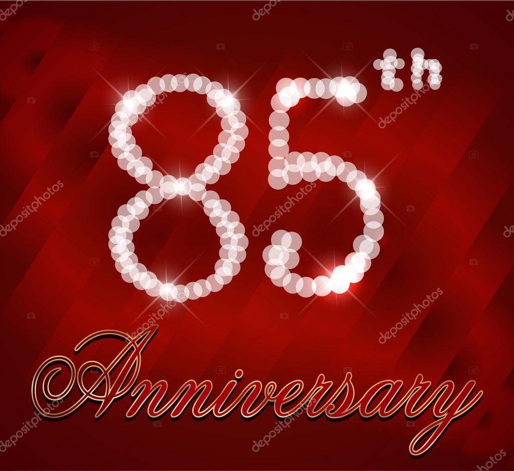 85 year happy birthday card, 85th anniversary sparkles Stock Vector by ...