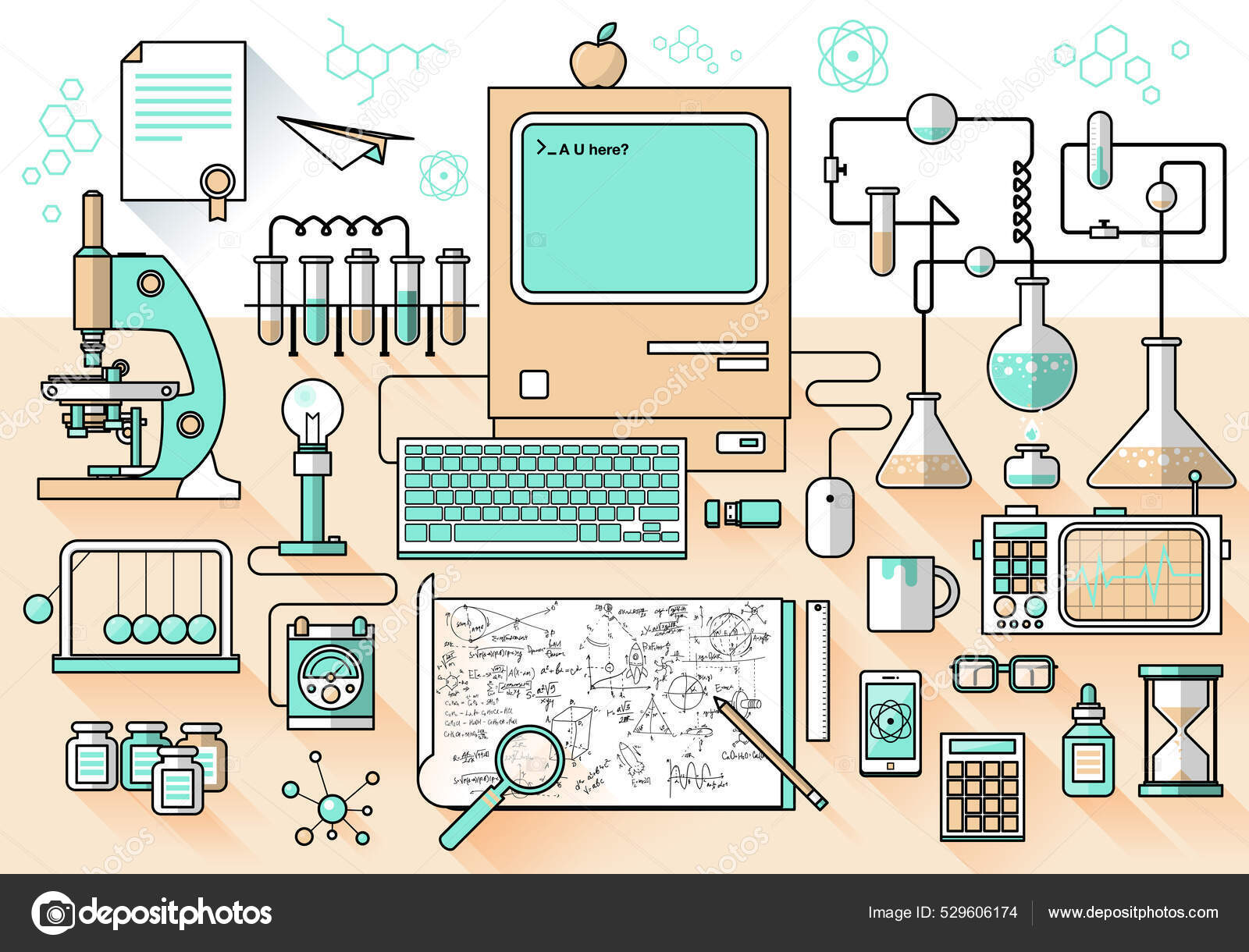 Flat science concept Stock Vector by ©karnoff 529606174