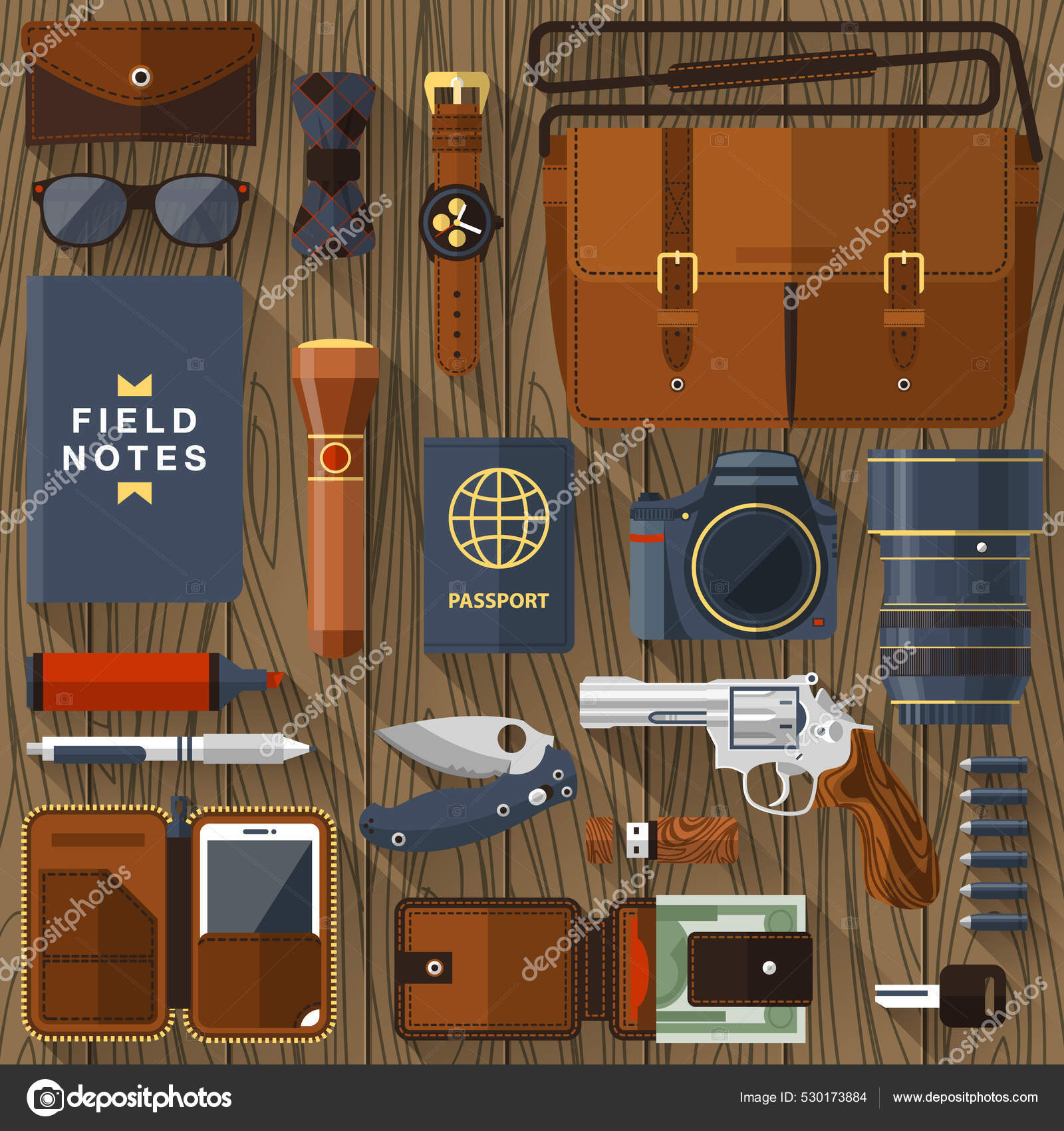 Every day carry and outfit accessories Stock Vector Image by ©karnoff ...