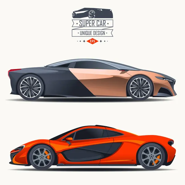 Super concepto de diseño de coches moderna ilustración realista Vector ...