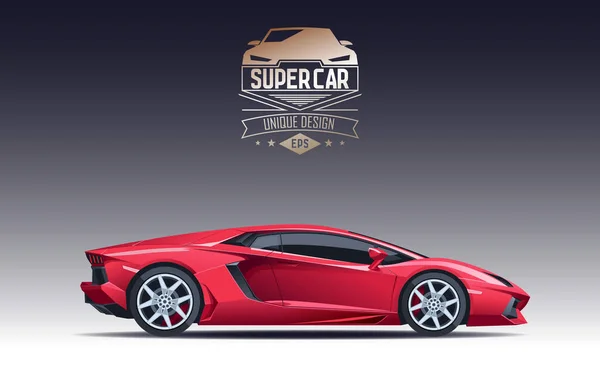 Super concepto de diseño de coches moderna ilustración realista Vector ...