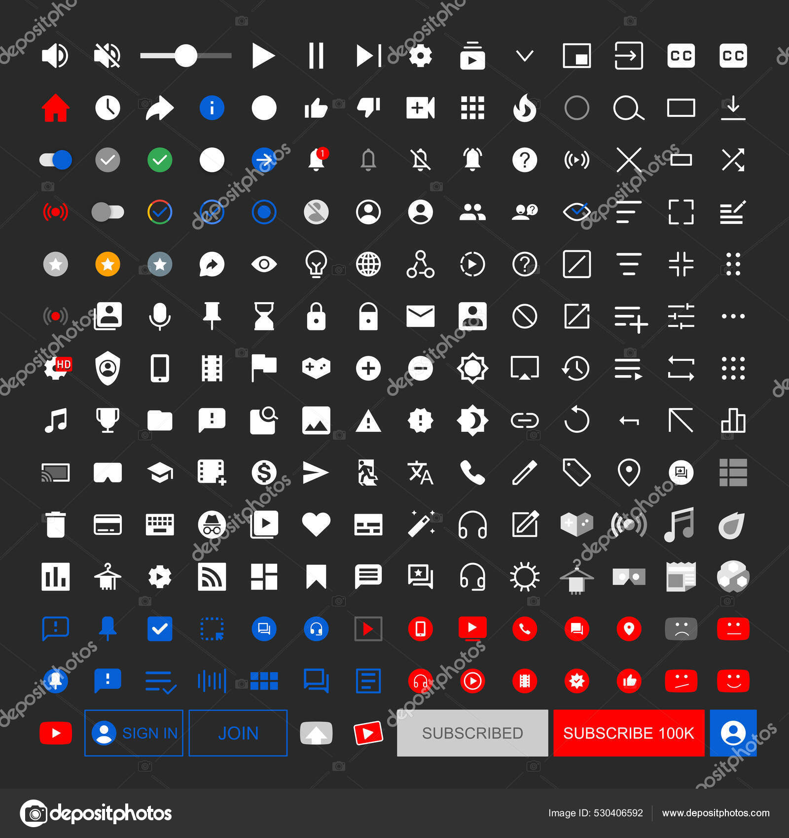 Social media interface design icons Stock Vector by ©karnoff 530406592