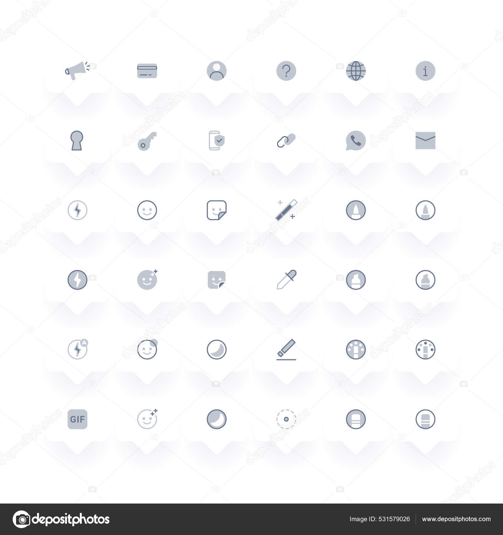 Internet social media icons Stock Vector by ©karnoff 531579026