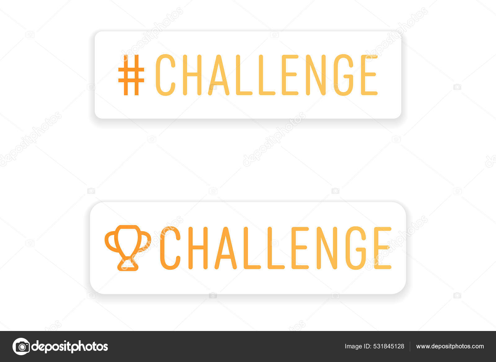 Challenge social media sticker Stock Vector by ©karnoff 531845128