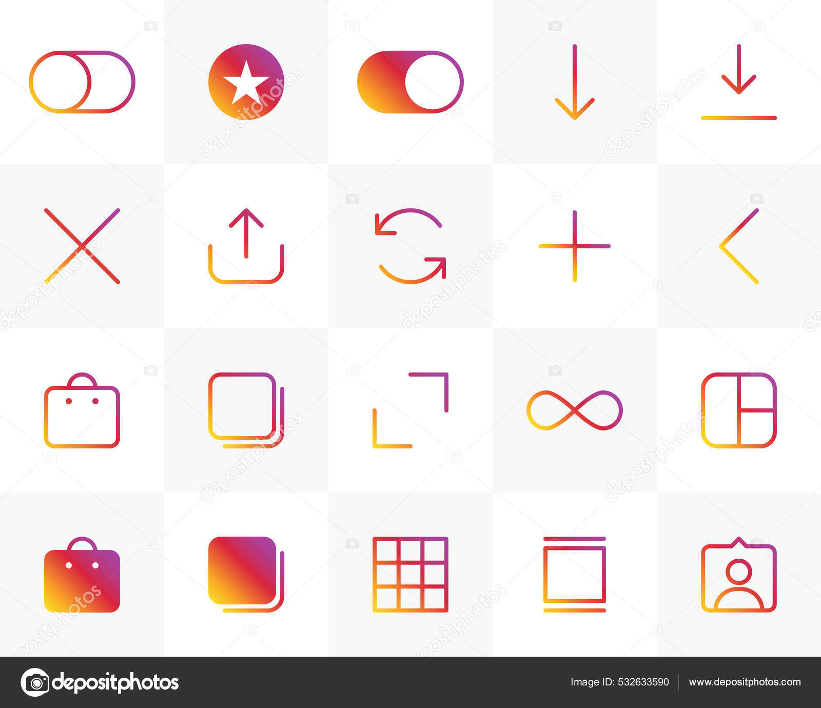 Internet social media icons Stock Vector by ©karnoff 532633590