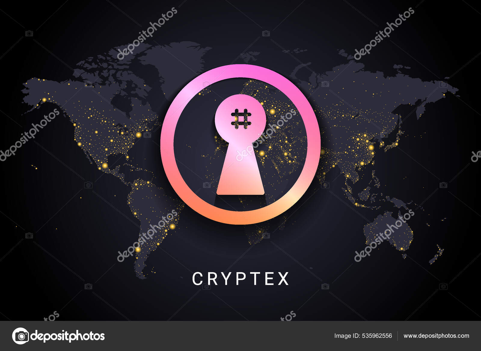 Cryptex Crypto Currency Digital Payment System Blockchain Concept ...