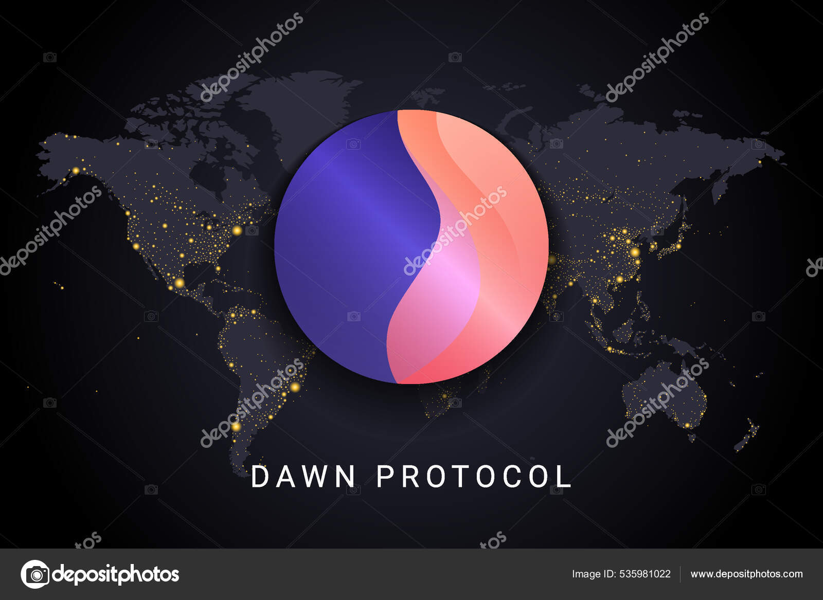 Dawn Protocol Crypto Currency Digital Payment System Blockchain Concept ...