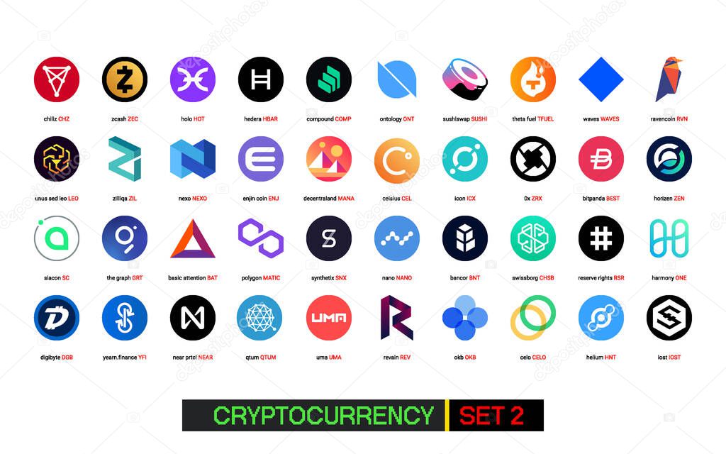 Cripto monedas monedas sistema de pago digital blockchain concepto ...