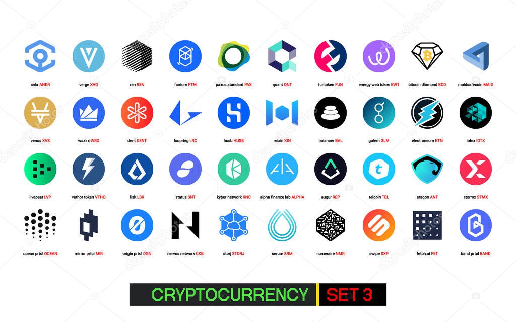 Cripto monedas monedas sistema de pago digital blockchain concepto ...
