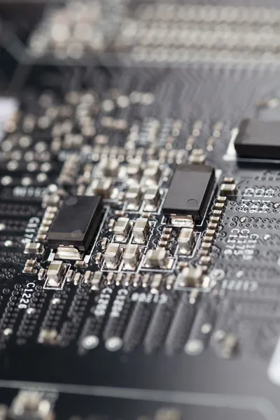 Microelectronic technology in computer industry Stock Photo by ...