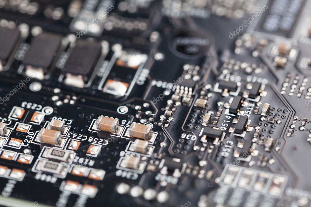 Microelectronic technology in computer industry Stock Photo by ...