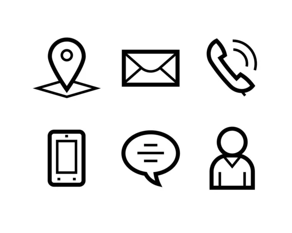 Simple Icon Contact White Background Stock Vector by ©yoyoyai 443741396