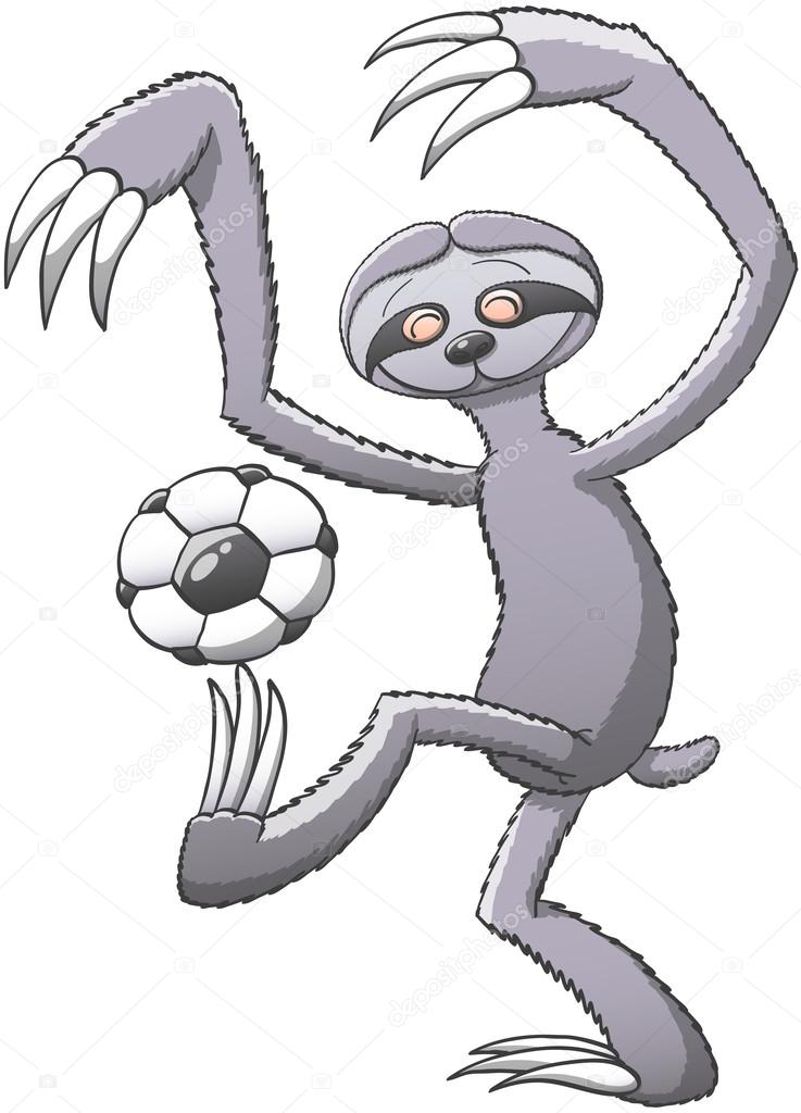 Sloth playing with soccer ball Stock Vector Image by ©zoo-co #46034267