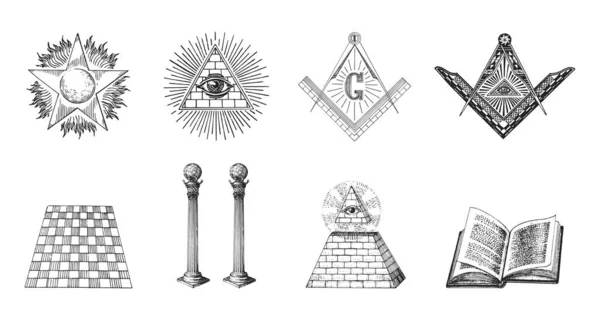 22 901 501 Masonic Symbols Vector Images Depositphotos
