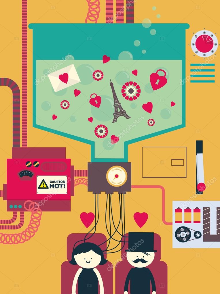 Love factory — Stock Vector © nglyeyee #44896885