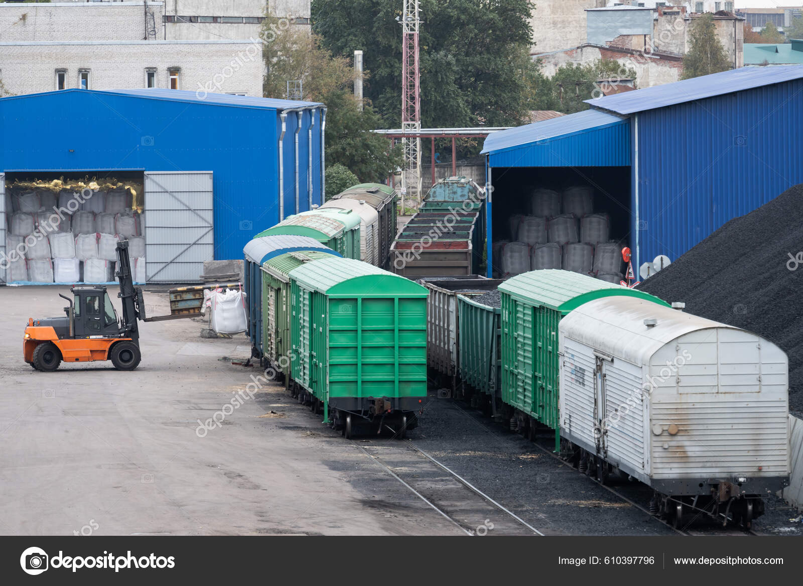 Modern Train Shipping Containers Transporting Necessary Materials ...