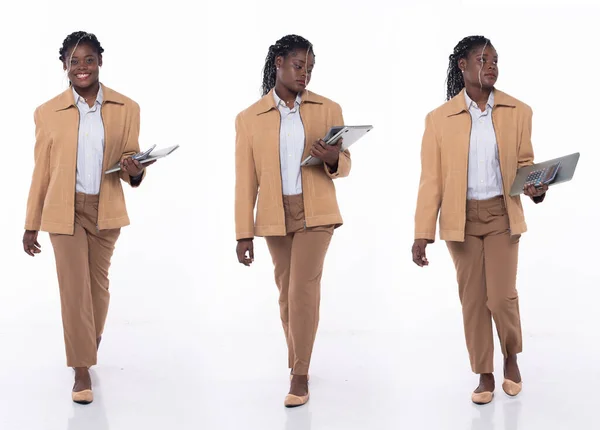 Full length 20s young African American Woman Financial Accountant ...