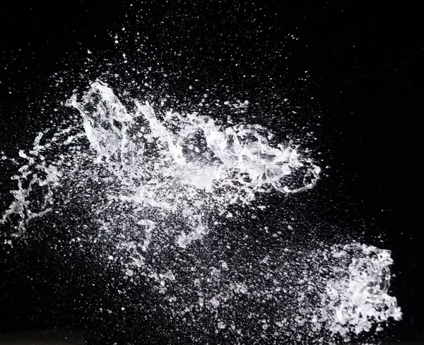 Water Splash Air Drop Black Background Studio Lighting High Speed Stock ...